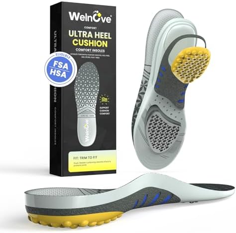 Amazon.com: Achilles Tendonitis Relief Insoles for Women & Men - Heel ...