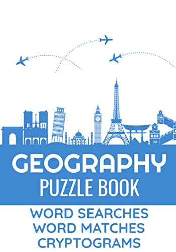 Geography Puzzle Book: Challenging Workbook | Word Searches, Word ...
