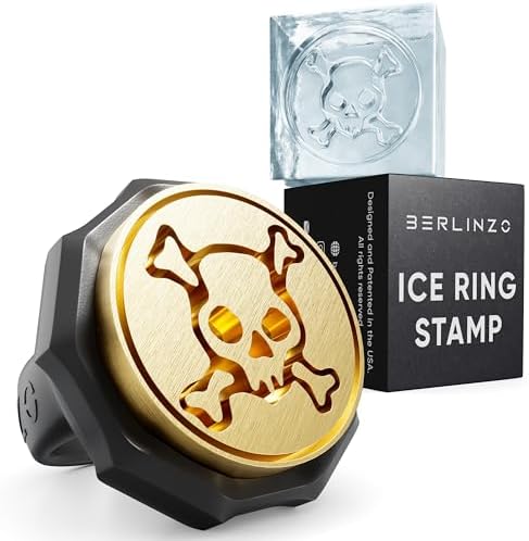 Amazon.com: Berlinzo Ice Stamp Ring for Cube & Sphere - Custom Ice ...
