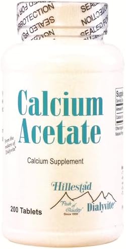 Amazon.com: Dialyvite Calcium Acetate - 200 Tablets : Health & Household