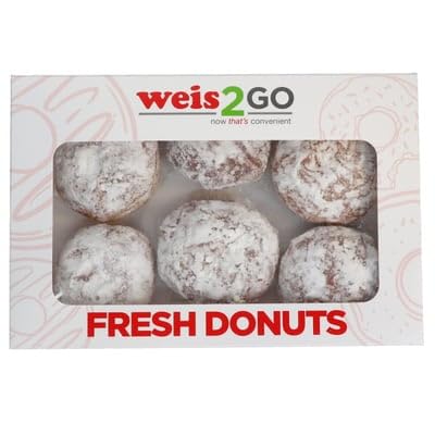 Amazon.com: Weis Quality, Angel Creme Filled Powdered Donuts, 6 Count ...