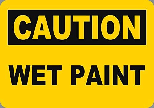 Amazon.com: BuildASign Caution Wet Paint Sign- 7" x 10", .040 Aluminum ...