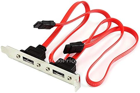 Amazon.com: Monoprice 107638 2 Port Internal SATA to eSATA Bracket ...