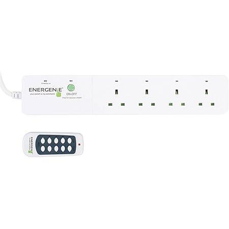 Energenie 4 Way Radio Controlled Extension Lead - Convenient and Energy ...