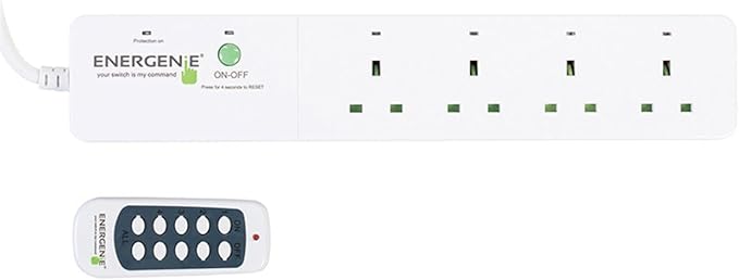 Energenie 4 Way Radio Controlled Extension Lead - Convenient and Energy ...