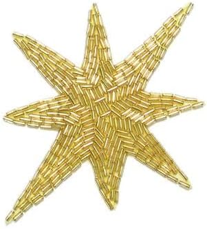Amazon.com: Expo International North Star Beaded Applique/Patch | Gold ...