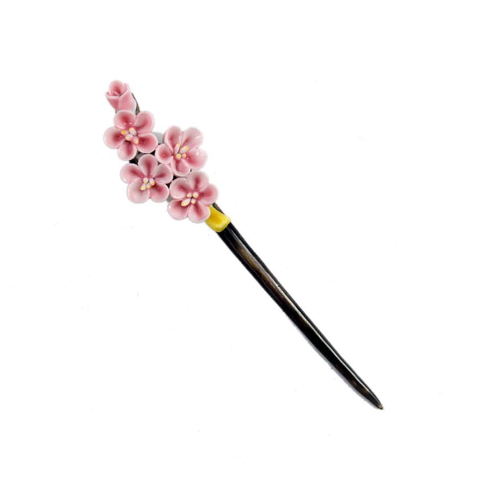 Amazon.com : FREUDEWOOD China Pink Flower Hair Sticks : Hair Chopsticks ...