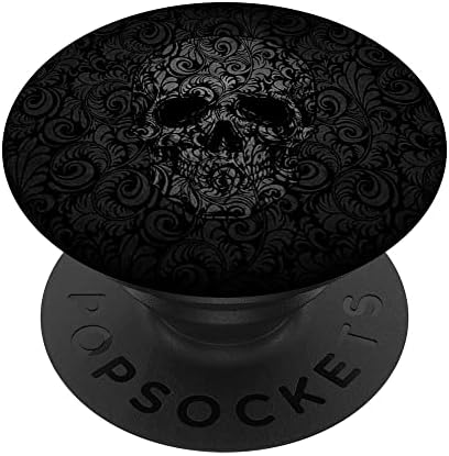 Amazon.com: Black Bones Skull Head Skeleton Bone Goth Gothic Pattern ...