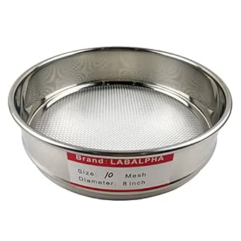 LABALPHA 10 Mesh Lab Sieves, #10 Mesh Test Sieve, 8'' Diameter, 304 ...