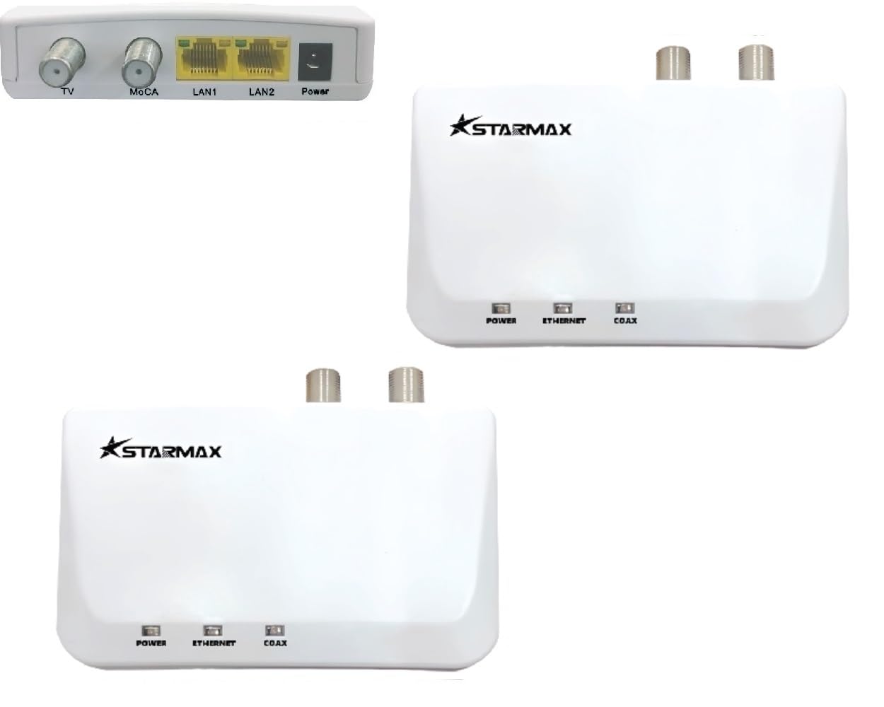 Amazon.com: MoCA 2.5 Ethernet Adapter, 2 Gigabit Ethernet Ports, 2 Pack ...