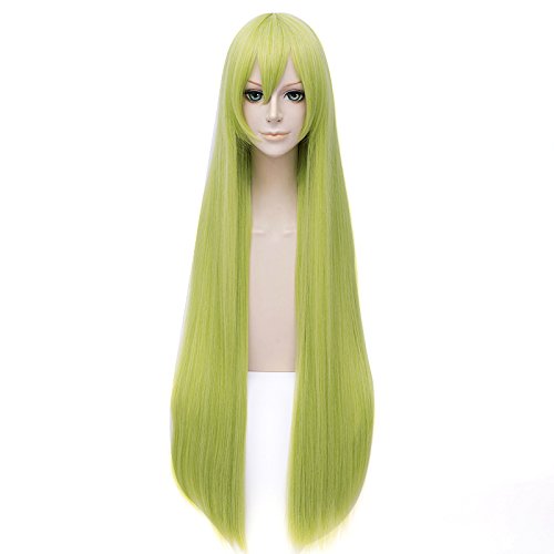 Amazon.com: Aicos Fashion 100 CM Long Light Green Customes Anime ...