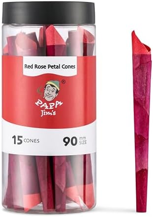 Amazon.com: Papa Jims Pre-Rolled Red Rose Petal Cone Wraps | 90mm |15 ...
