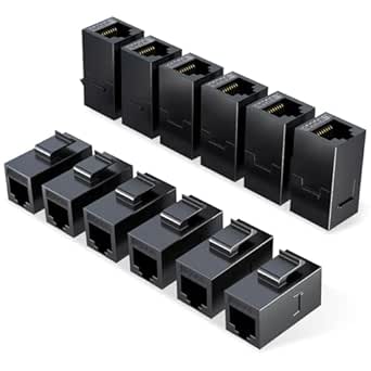 Amazon.com: ZOERAX RJ45 Cat6 Keystone Coupler, 12-Pack Female to Female ...