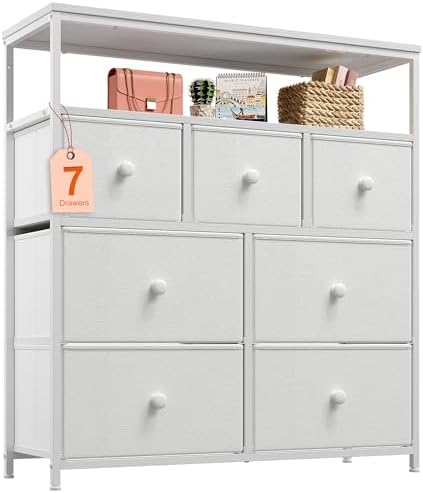 Amazon.com: EnHomee White Dresser for Girls Bedroom with 7 Drawers and ...