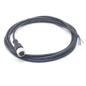 Amazon.com: 3.28ft M12 3 Pins Connector Cable, Single Female Circular ...
