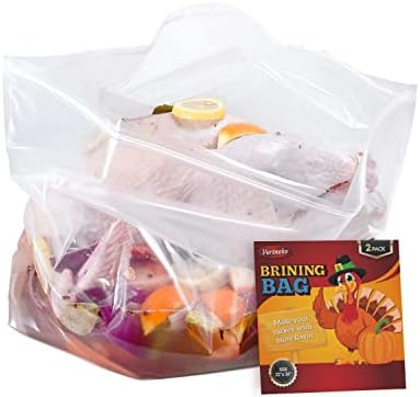 Amazon.com: Turkey Brine Bags, 26"×22", 2 Pack, Holds up 35lbs, Thicker ...