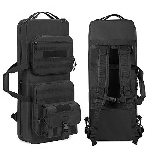 Snapklik.com : DSLEAF 32 Double Soft Rifle Case, Padded Rifle Backpack