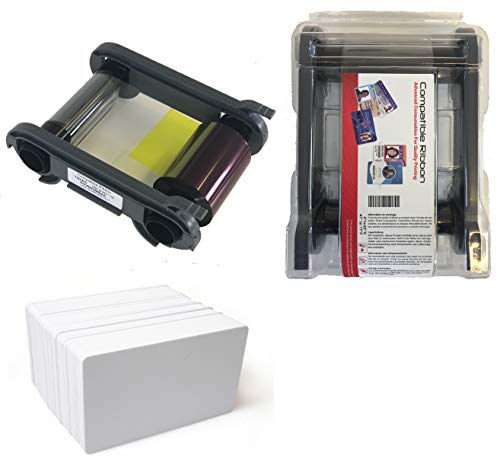 Compatible Evolis Primacy Ribbon YMCKO 300 Image - R5F008EAA & 100 PVC ...