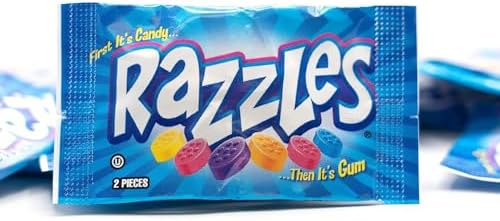 Amazon.com : Razzles Candy Then Gum 1 lb - Tasty 2-piece Individually ...