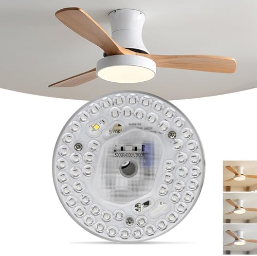 4 Inch Ceiling Fan LED Light Replacement, 18W 2100LM 3CCT 3000K 4500K ...