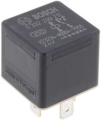 Bosch 0332209211 Mini Relay 24V 20A, IP5K4, Operating Temperature -40 Degree to 85 Degree C, 5 ...