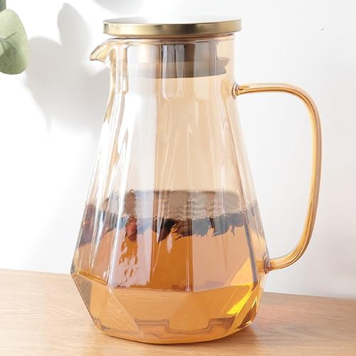 Amazon Basics Borosilicate Glass Jug 1370ml - Versatile Serving ...