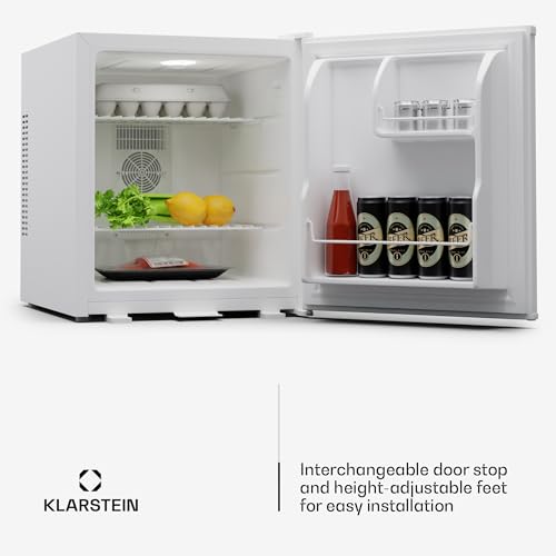 KLARSTEIN fridge, mini fridge with glass door, 44L mini fridge for ...