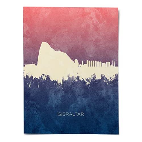 Gibraltar Skyline art print poster, unframed -12518 : Amazon.co.uk ...