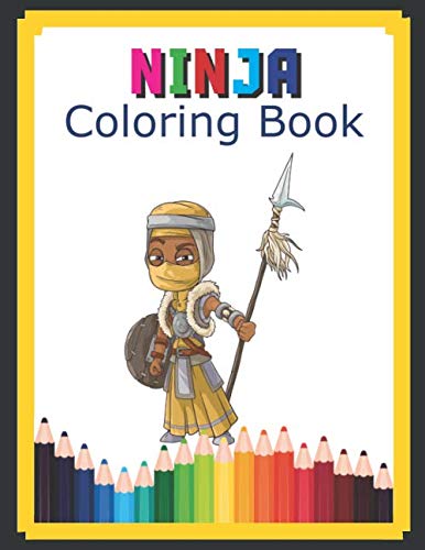 Ninja Coloring Book: Cartoon Warrior Ninjas in Action Coloring Books ...