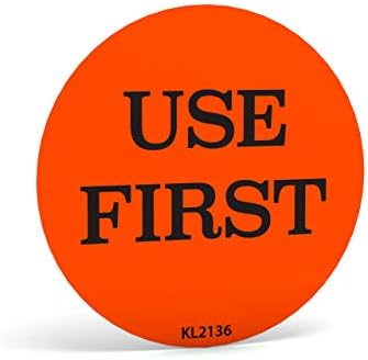Amazon.com: 2" Round Use First Stickers / 500 Red Removable Circle ...