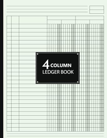 Amazon.com: 4 Column Ledger Book: Green Accounting Ledger Notebook For ...