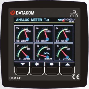 DATAKOM DKM-411 Network Analyser Multimeter Panel, Ethernet, USB-H, USB ...