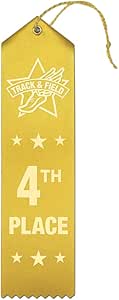Amazon.com : RibbonsNow Track & Field 4th Place Ribbons - 25 Pack of ...
