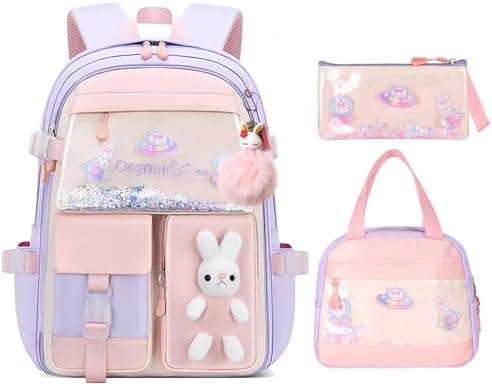 Amazon.com | youcoscos Girls Backpack,Kawaii Bunny Backpack for Girls ...