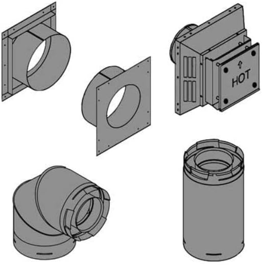 Amazon.com: Empire DVVK4TSP Direct Vent Fireplace Vent Kit for Top Vent ...