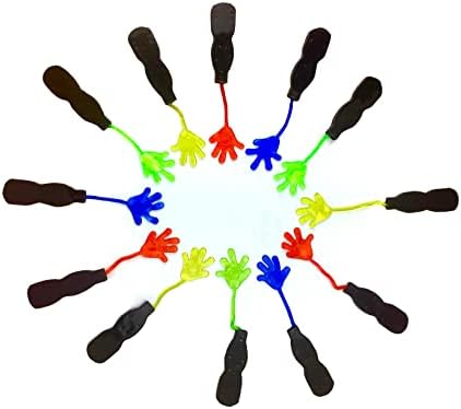 12x Clapping Hand with Handle in 3 x 4 Colours Adhesive Hand ...