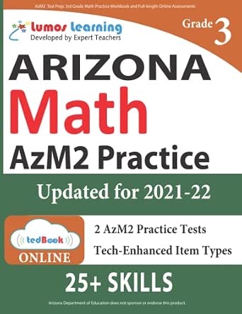 AzM2 Test Prep: 3rd Grade Math Practice Workbook and Full-length Online ...