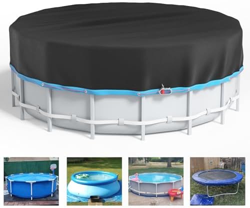 Amazon.com : 18 Ft Round Pool Cover, Heavy Duty Pool Cover for Above ...