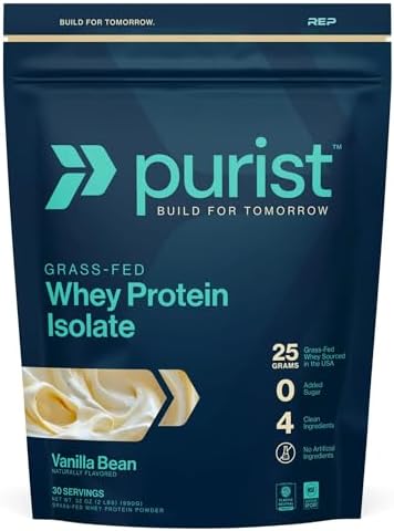 Amazon.com: PURIST REP Whey Protein Powder, Premium Vanilla Grassfed ...