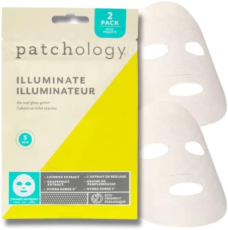 Amazon.com : Patchology Brightening Face Masks with Vitamin C - Men ...