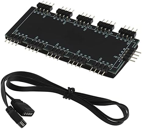 Amazon.com: ECSiNG 10-Channel RGB Fan Hub - 10 Port PC Chassis Fan ...