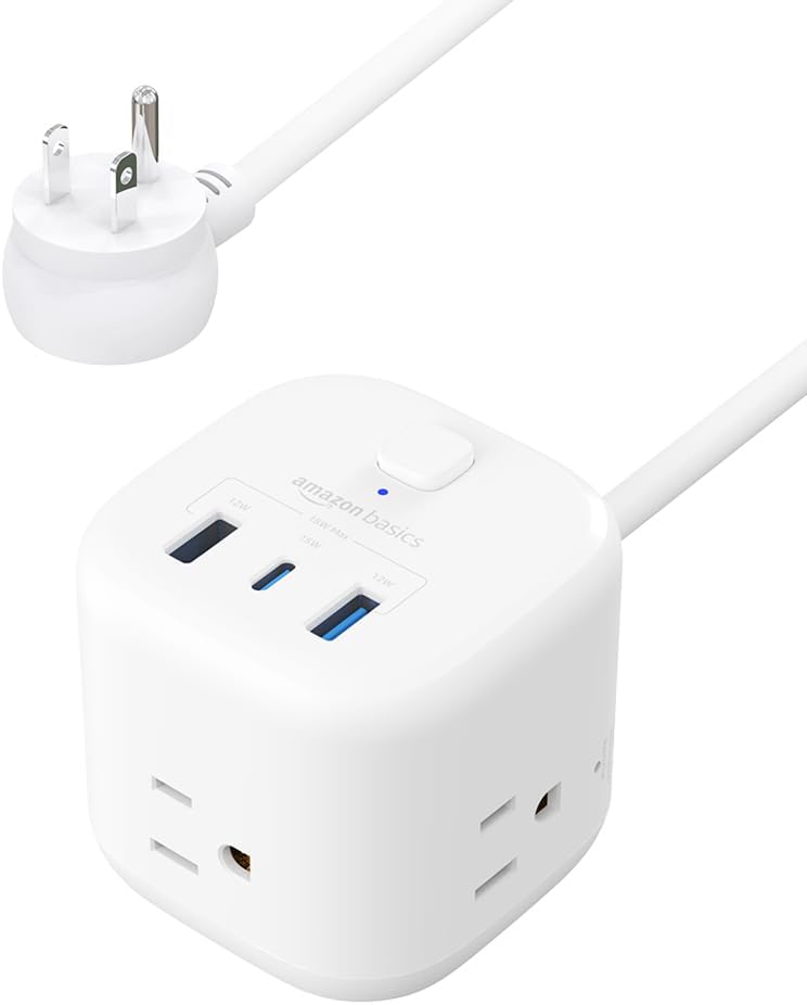 Amazon.com: Belkin 6-Outlet Power Cube w/ 3 AC Outlets, 3 USB-A Ports ...