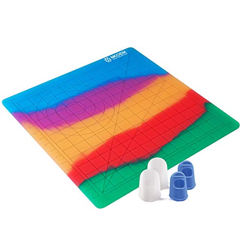 Colorful 3D Pen Mat Silicone Design Mat kit with 4 Silicone Finger Caps ...