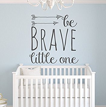 Amazon.com: Be Brave Little One Wall Decal Quote - Nursery Wall Decals ...