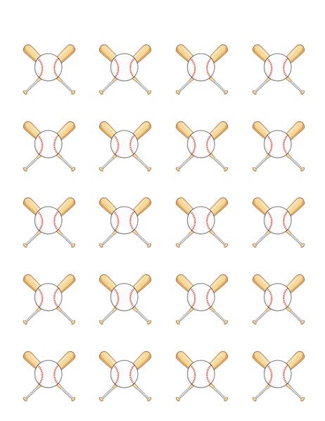 Amazon.com: 1.875" Pre-Cut Round Baseball Theme Edible Image Cupcake ...