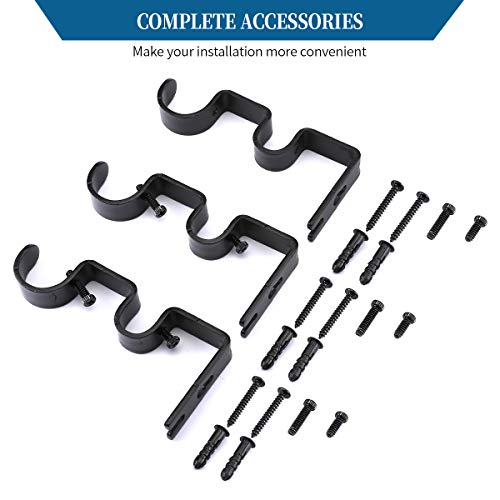 Anndason Heavy Duty Double Curtain Rod Brackets