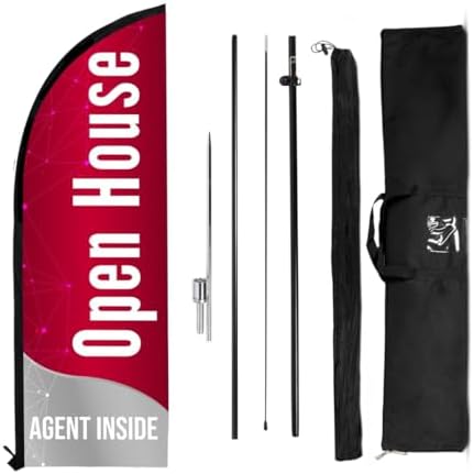 Amazon.com : 2 Pack Open House Flags Signs Banners or Real Estate Flags ...