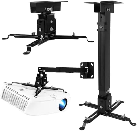 Amazon.com: 5 CORE Projector Ceiling Mount Universal Black Extendable ...