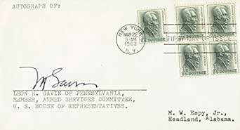 Amazon.com: Leon H. Gavin - First Day Cover Signed : Collectibles ...