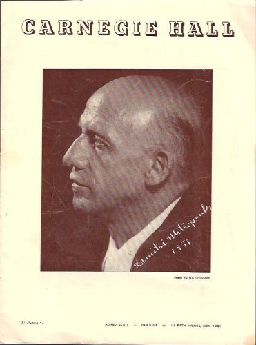 Carnegie Hall Program: Unknown: Amazon.com: Books